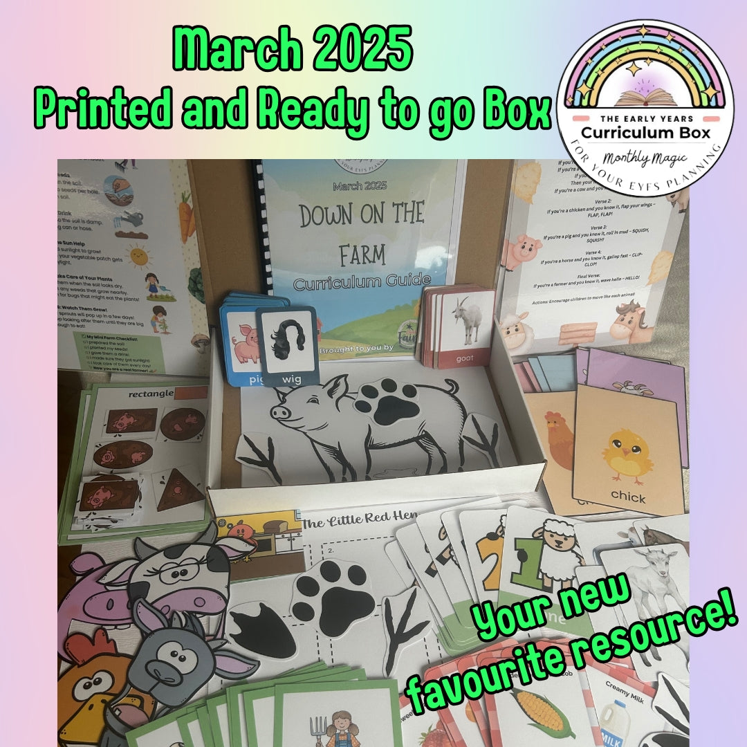 March Early Years Curriculum Box - (Down on the Farm) - Printed and Re ...